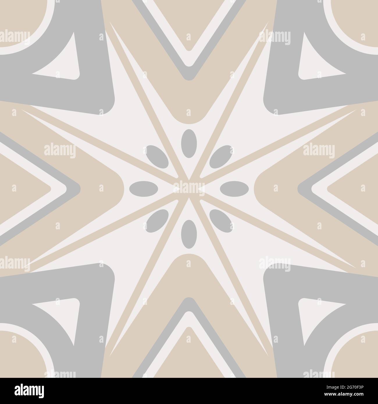 Minimalistic Beige Spanish Tile - Vector Ornamental Illustration Stock ...