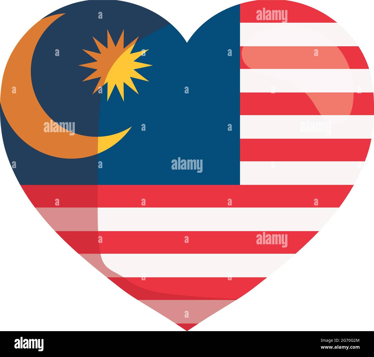 Malaysian flag heart Stock Vector Images - Alamy
