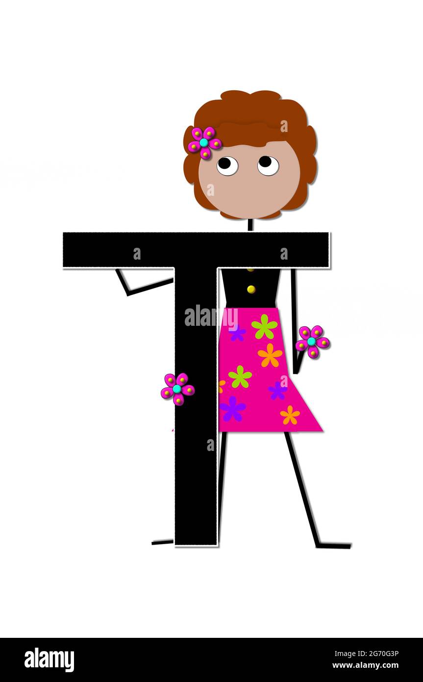 The letter T, in the alphabet set "Play" is black and outlined with ...