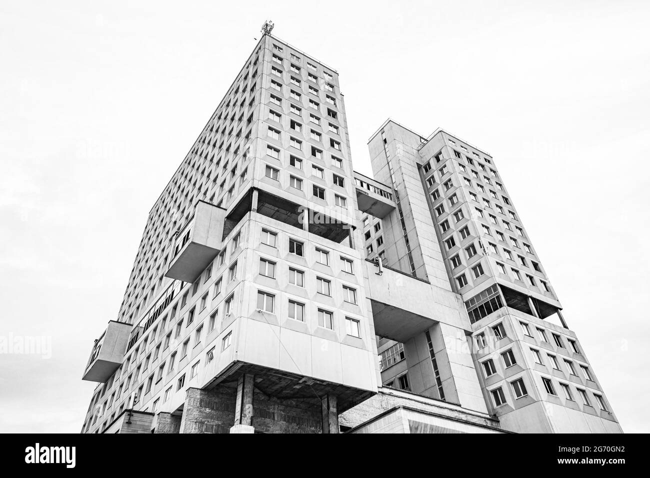 House of Soviets in Kaliningrad, an abandoned building in the ...