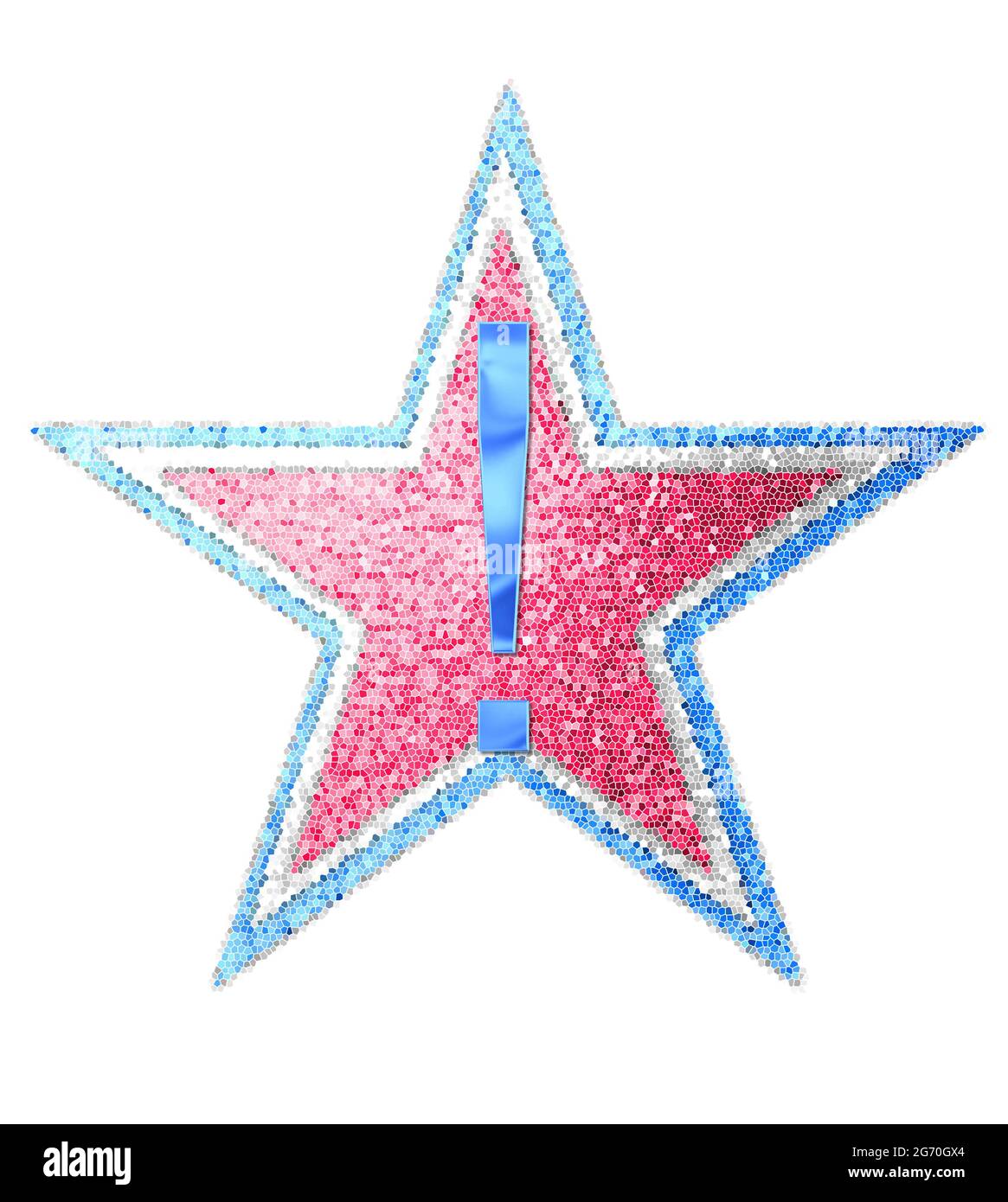 Exclamation point , in the alphabet set "Red White and Blue" is blue ...