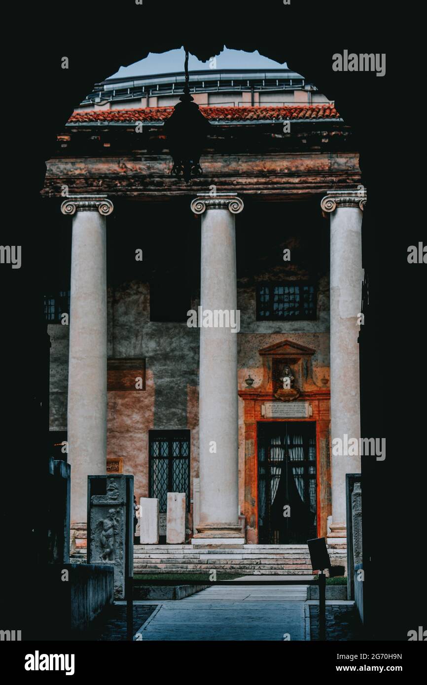 Glorious scenery of an old historic building with tall columns Stock ...