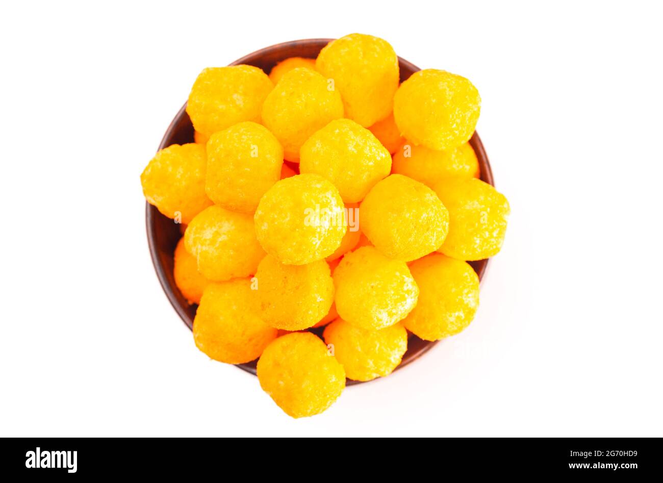 Cheese Covered Ball Snacks Isolated on a White Background Stock Photo ...