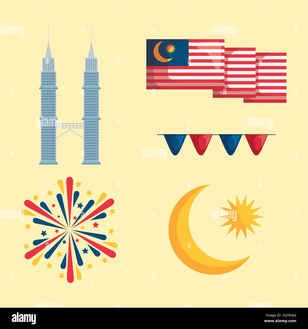 five merdeka icons Stock Vector Image & Art - Alamy