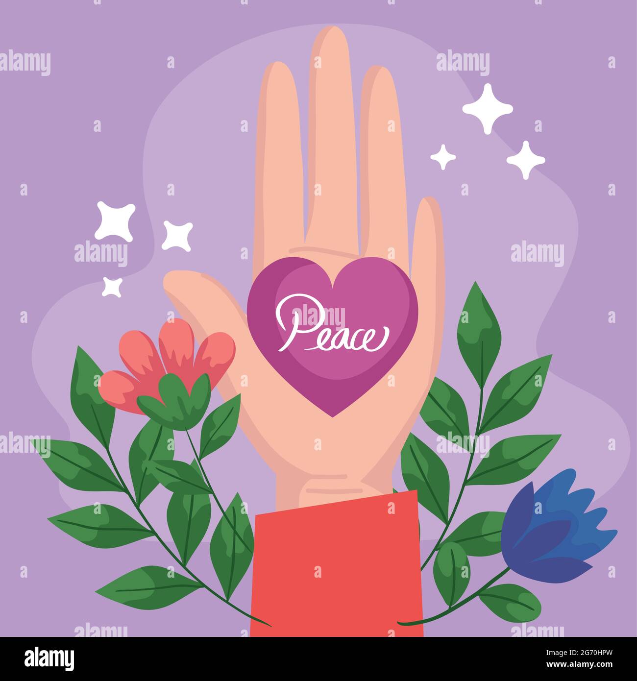 peace in heart Stock Vector Image & Art - Alamy