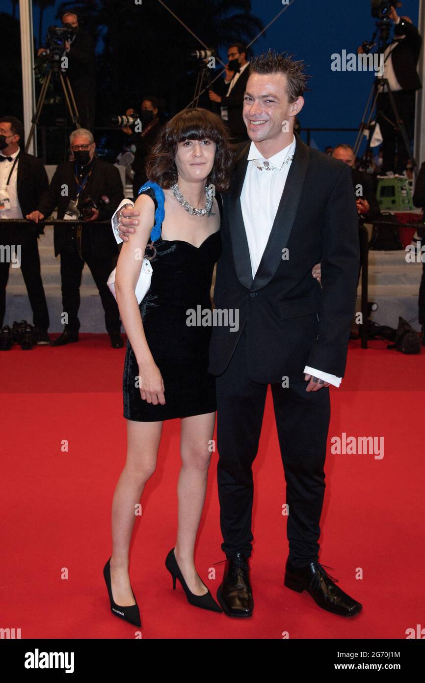 Cannes, France. 09th July, 2021. Felix Maritaud and guest attending the ...