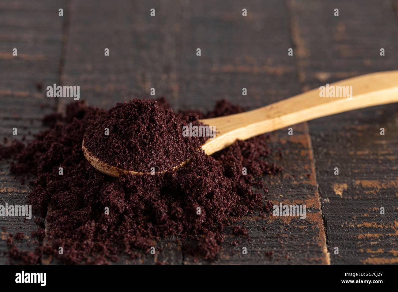 A Spoon Full of Organic Acai Powder a Superfood Stock Photo - Alamy