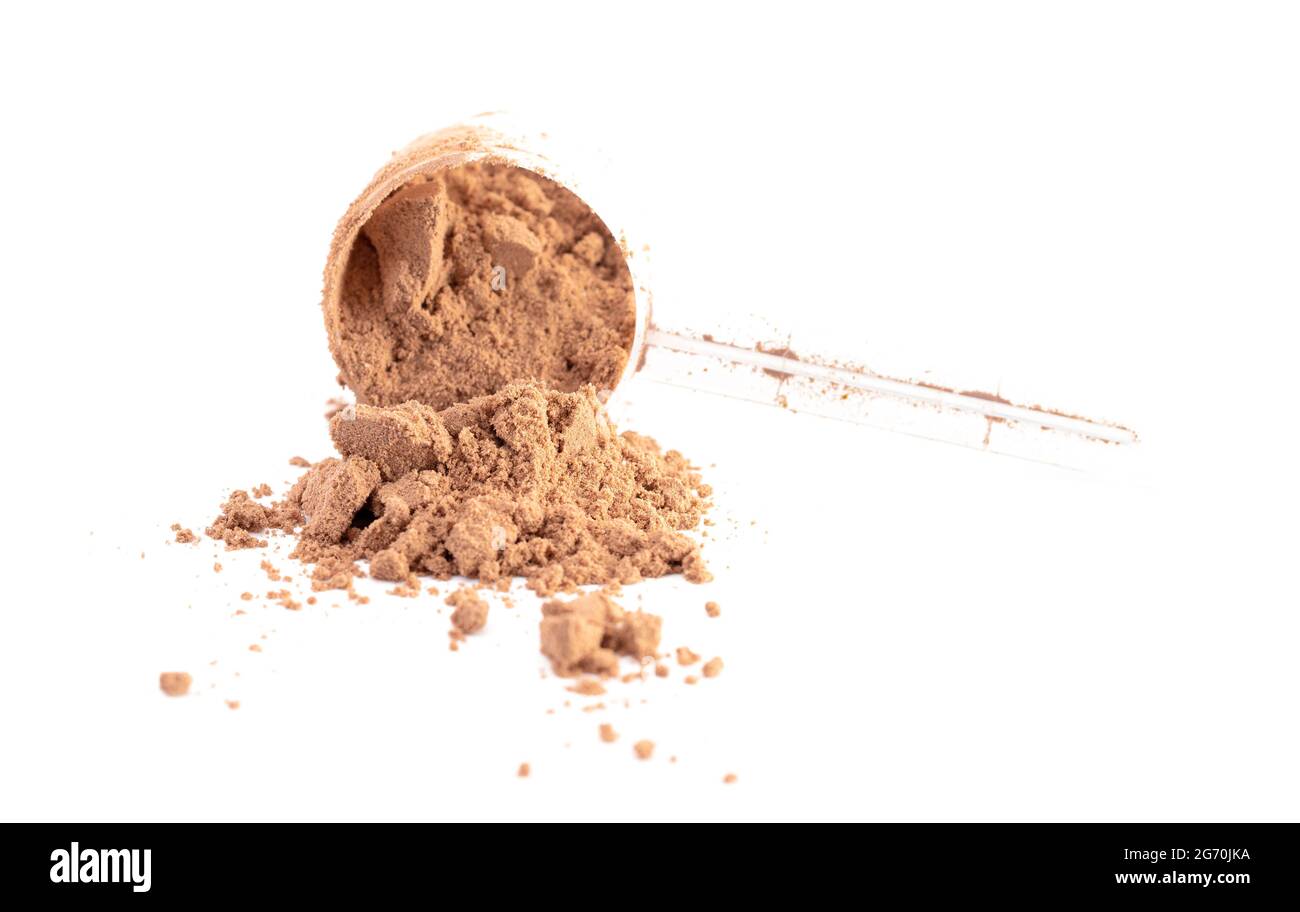Chocolate Protein Powder Shake Isolated on a White Background Stock ...