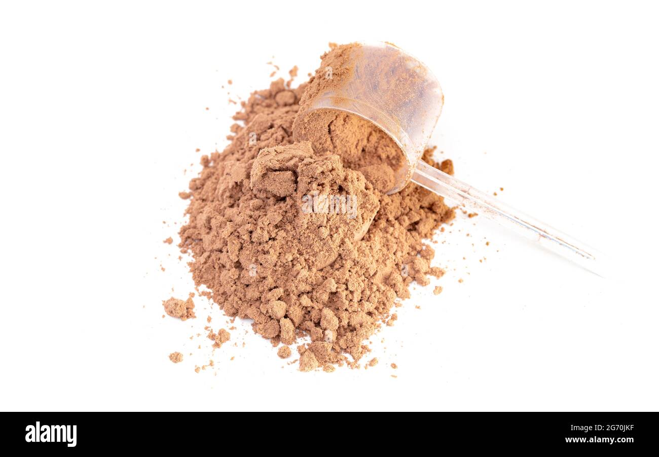 Chocolate Protein Powder Shake Isolated on a White Background Stock ...