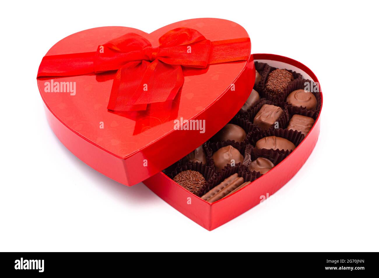 Red heart filled with chocolates hi-res stock photography and images ...