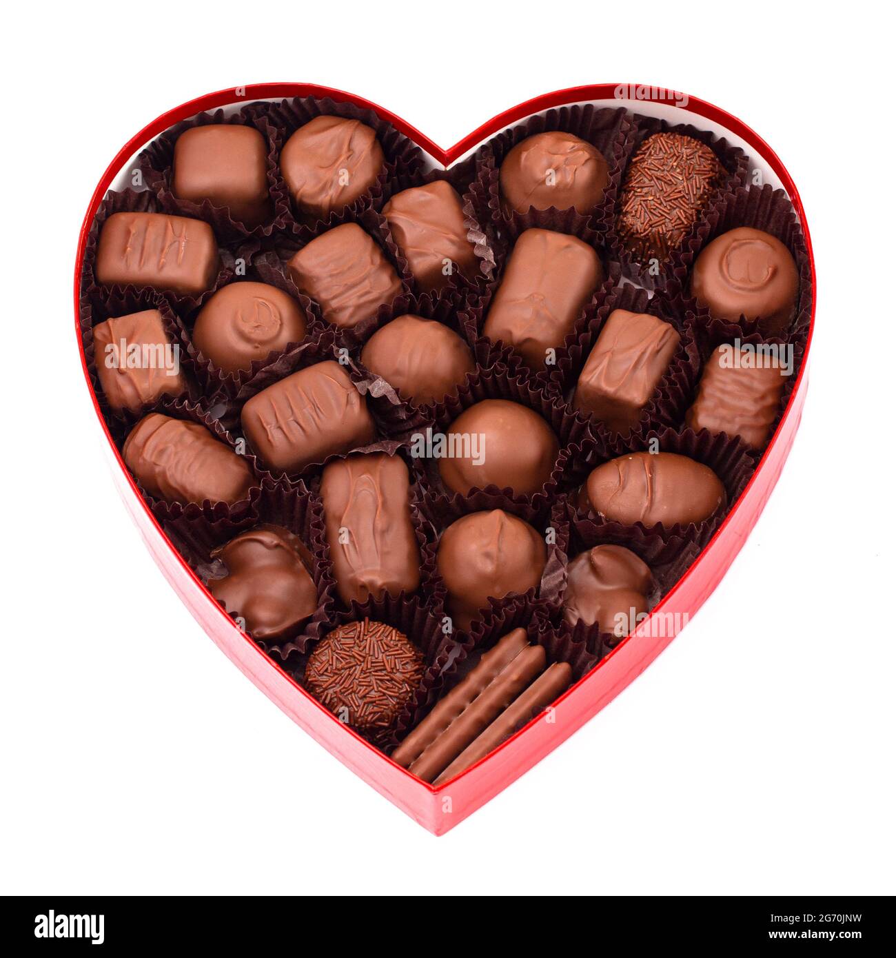Red heart filled with chocolates hi-res stock photography and images ...