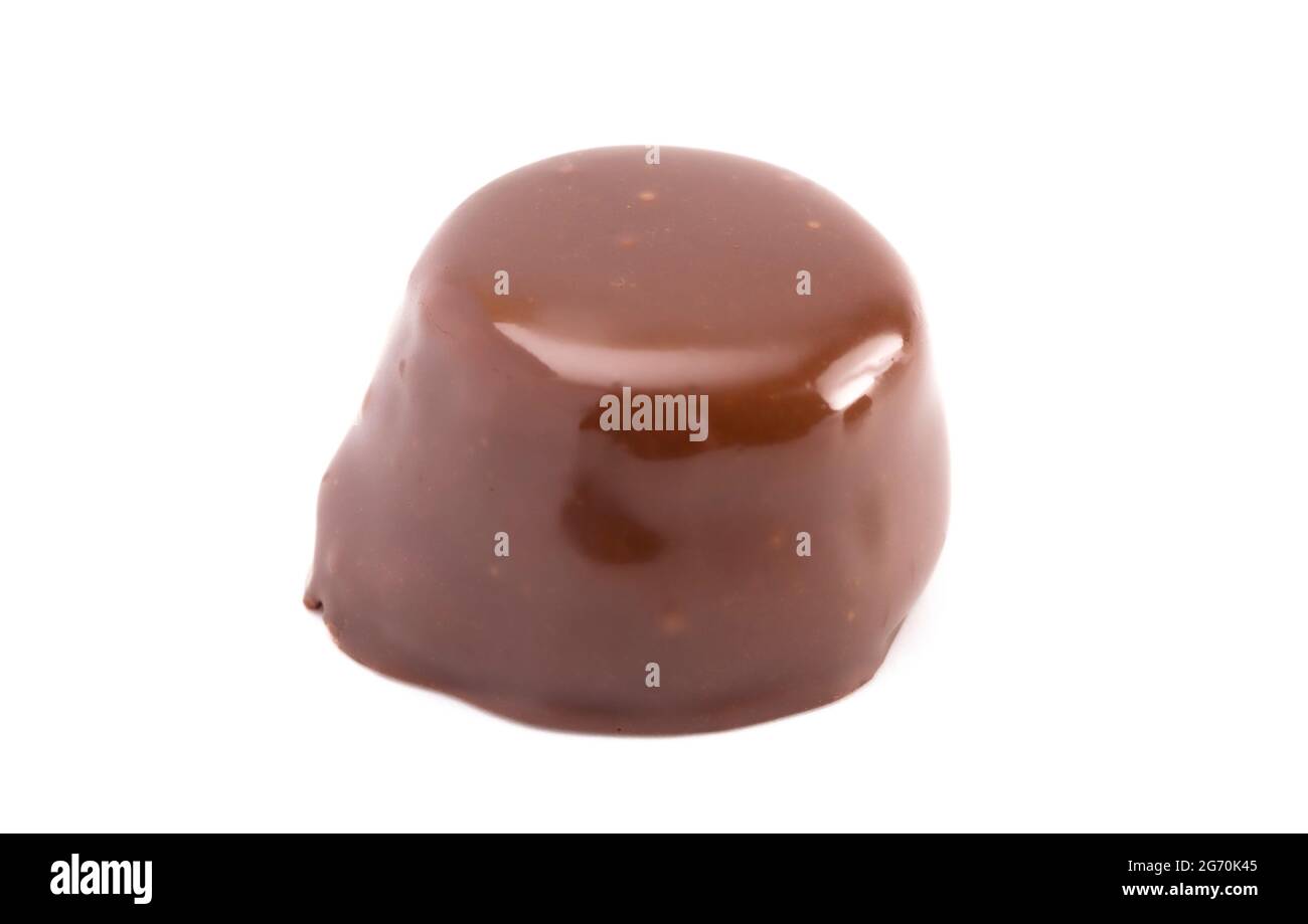 A Single Chocolate Truffle Isolated on a White Background Stock Photo ...