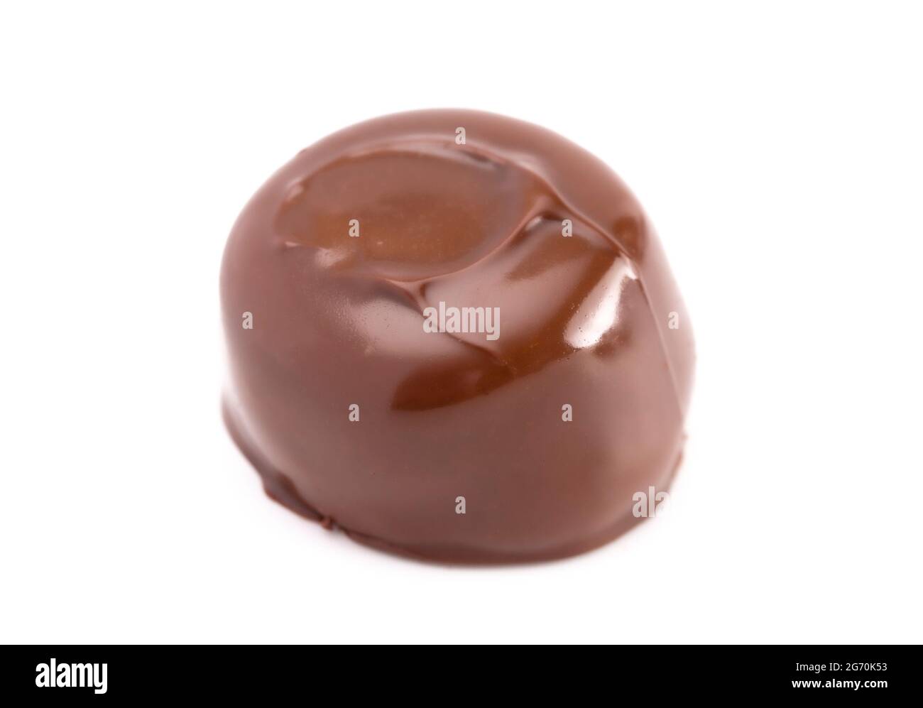A Single Chocolate Truffle Isolated on a White Background Stock Photo ...