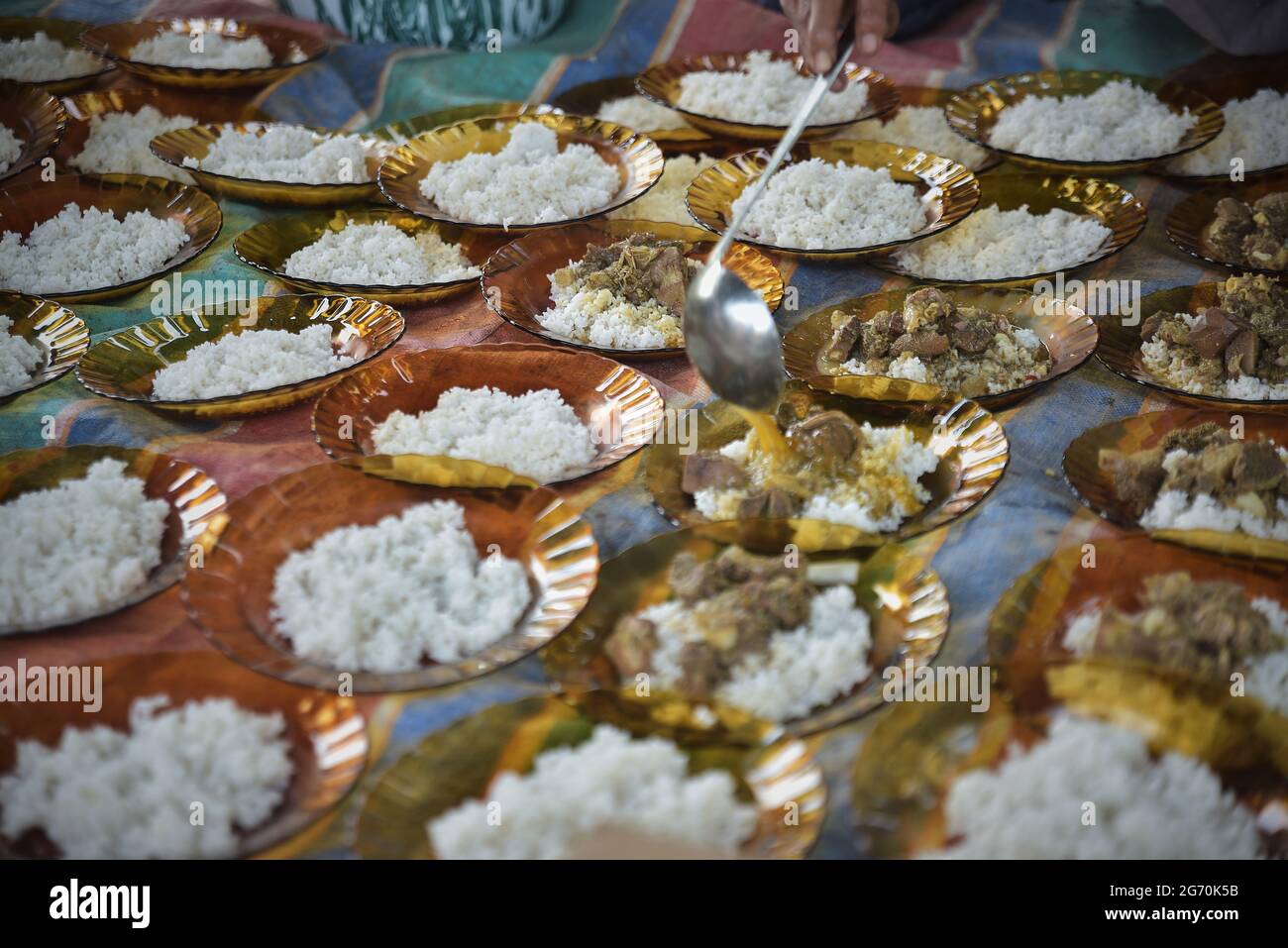 Delicious homemade Beef Curry Dish with rice serve on a plate Stock ...