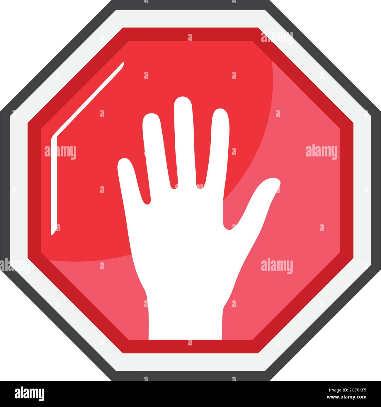 stop signal with hand Stock Vector Image & Art - Alamy