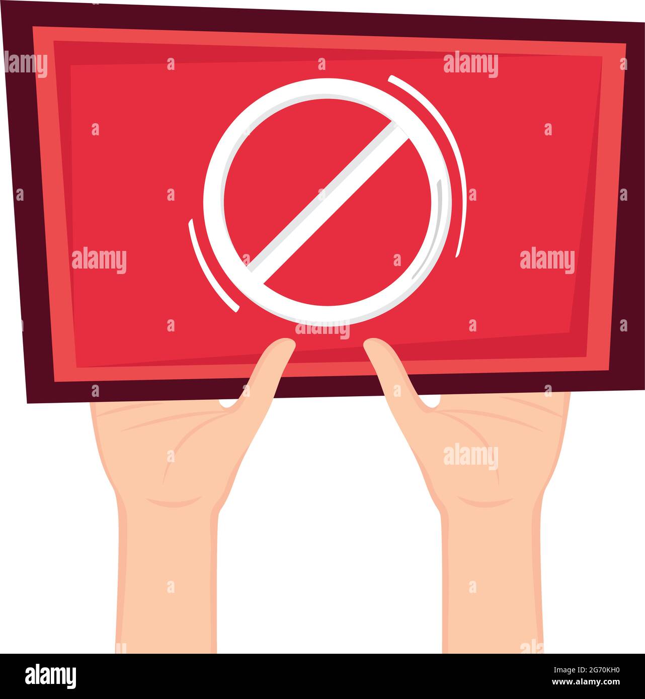 hands lifting stop signal Stock Vector Image & Art - Alamy