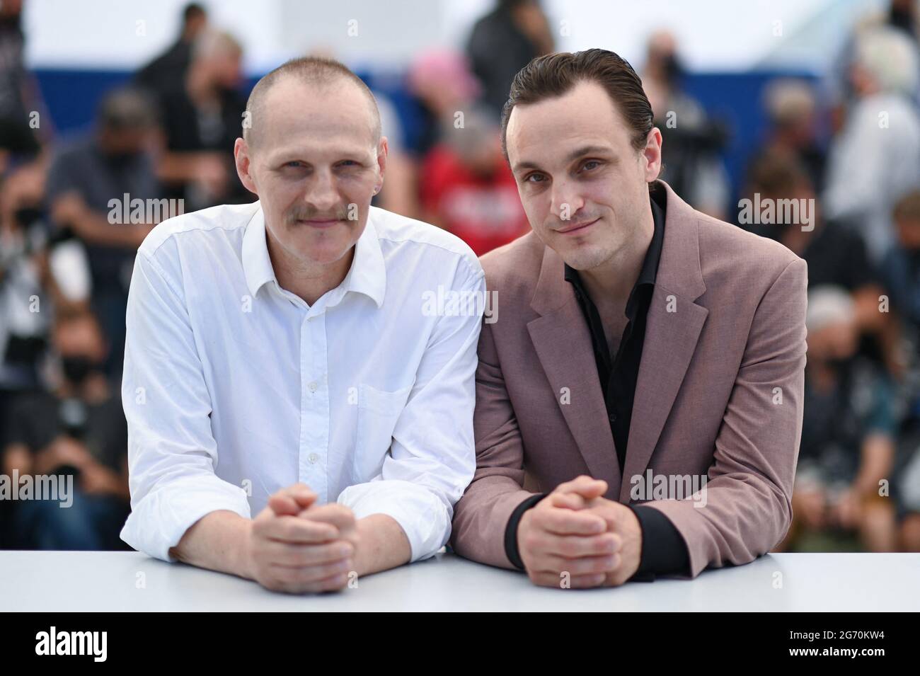 Cannes, France. 09th July, 2021. Georg Friedrich, Franz Rogowski ...