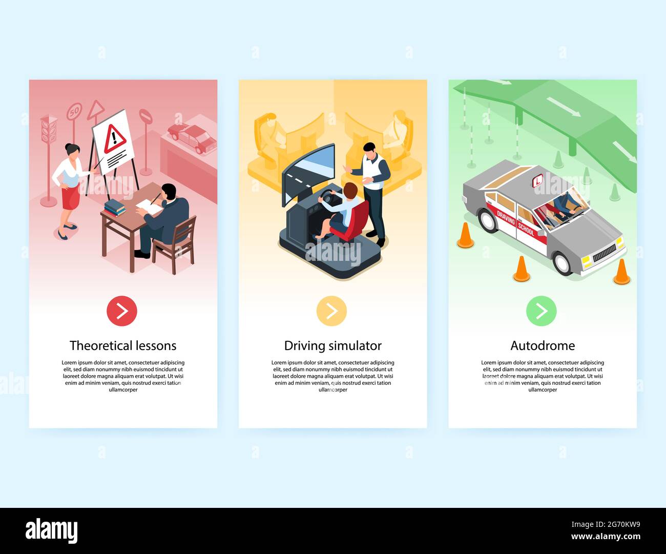 Driving simulator training Stock Vector Images - Alamy