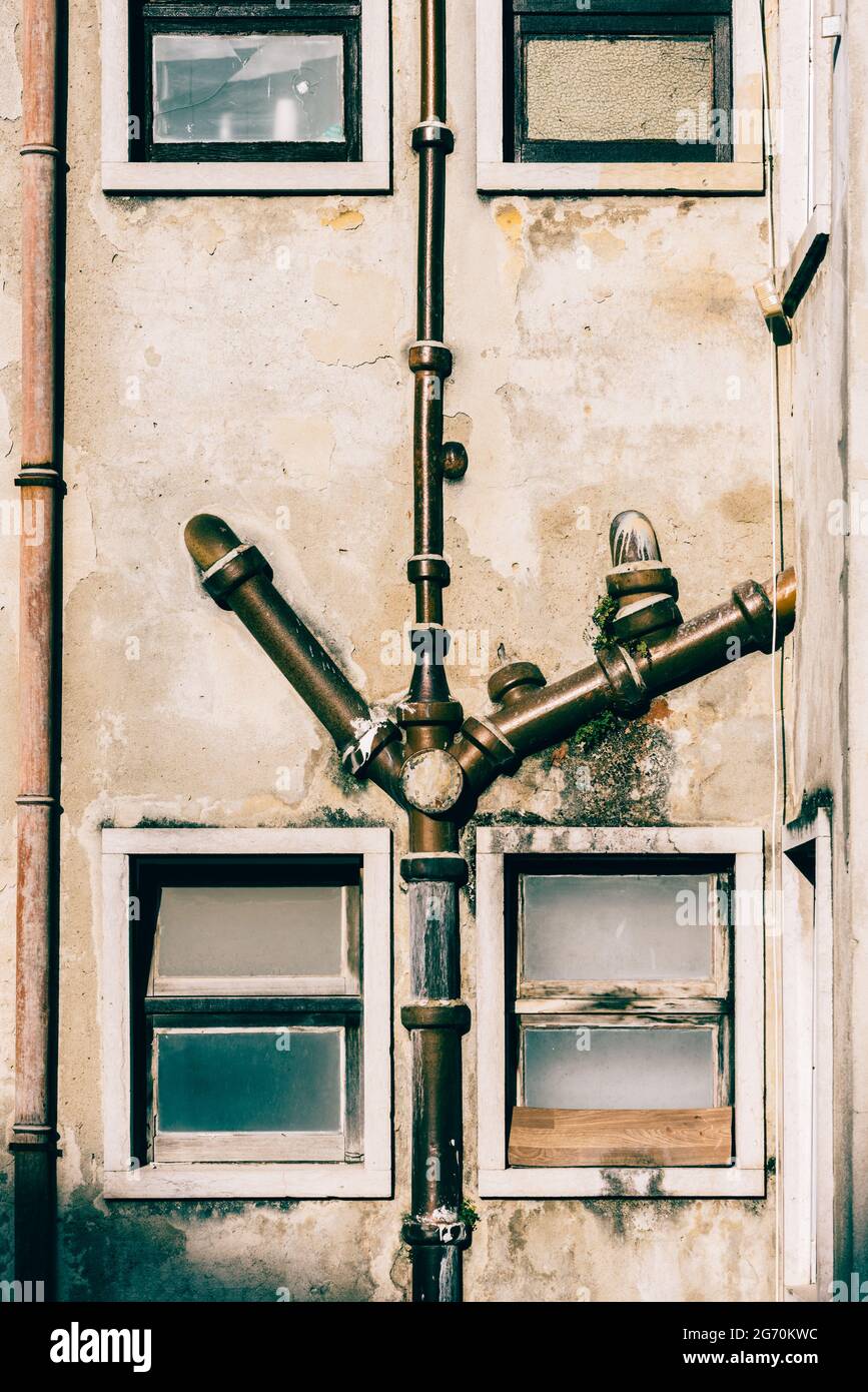 Old drainage pipes hi-res stock photography and images - Alamy