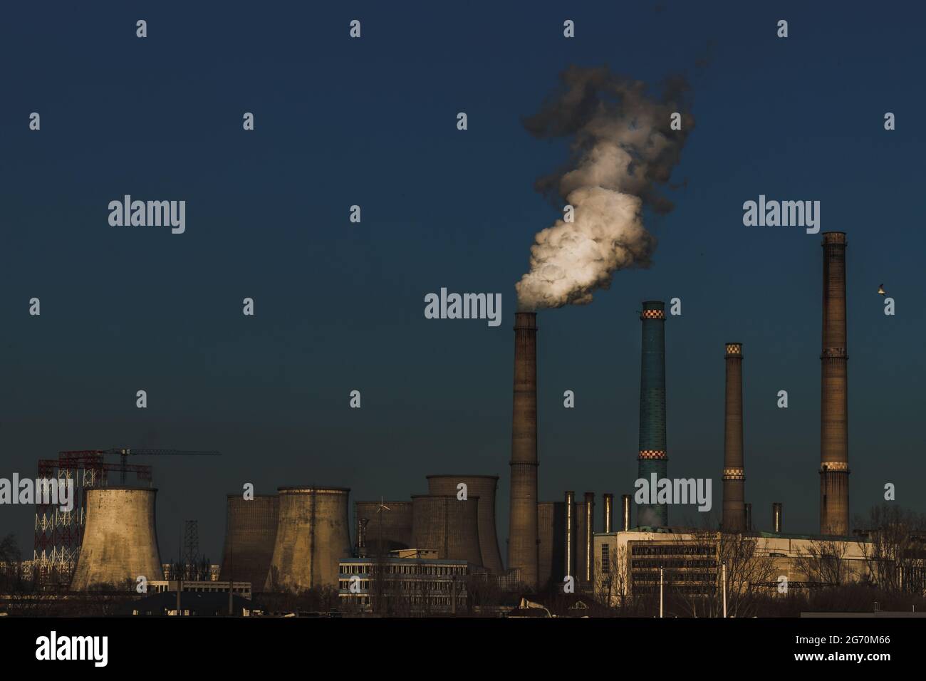 Area of power plants in Bucharest, Romania Stock Photo - Alamy