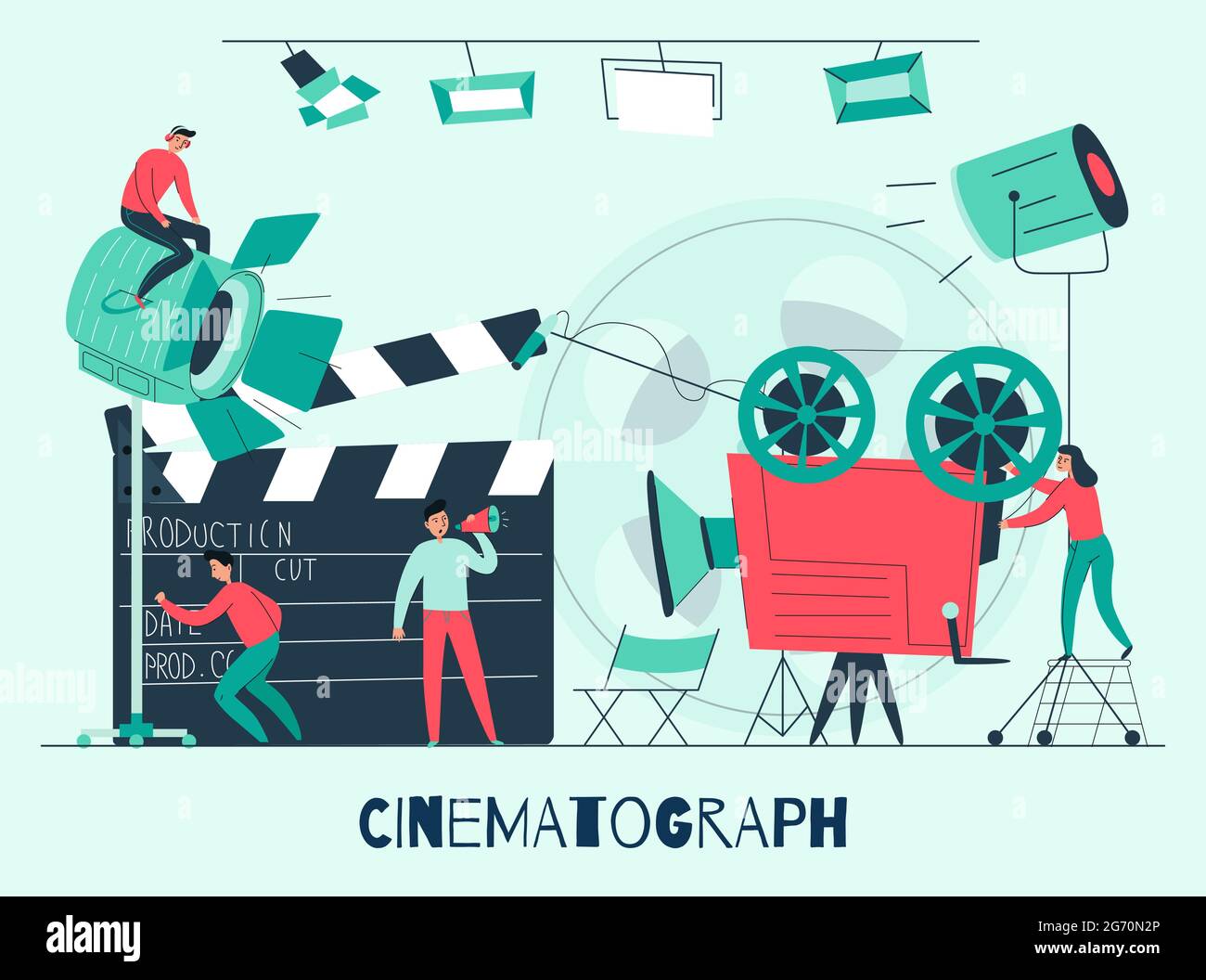 Cinema staff Stock Vector Images - Alamy