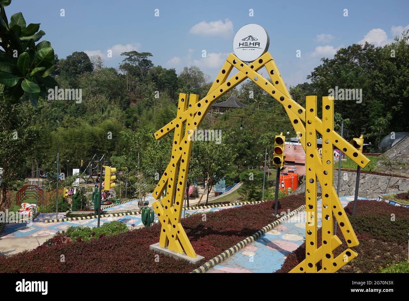 Gunung Kidul, Yogyakarta, Indonesia - 4th June, 2021 : The view of heha ...