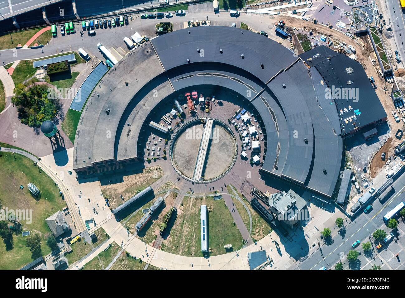 Toronto, Canada, aerial view of the roundhouse park Stock Photo - Alamy