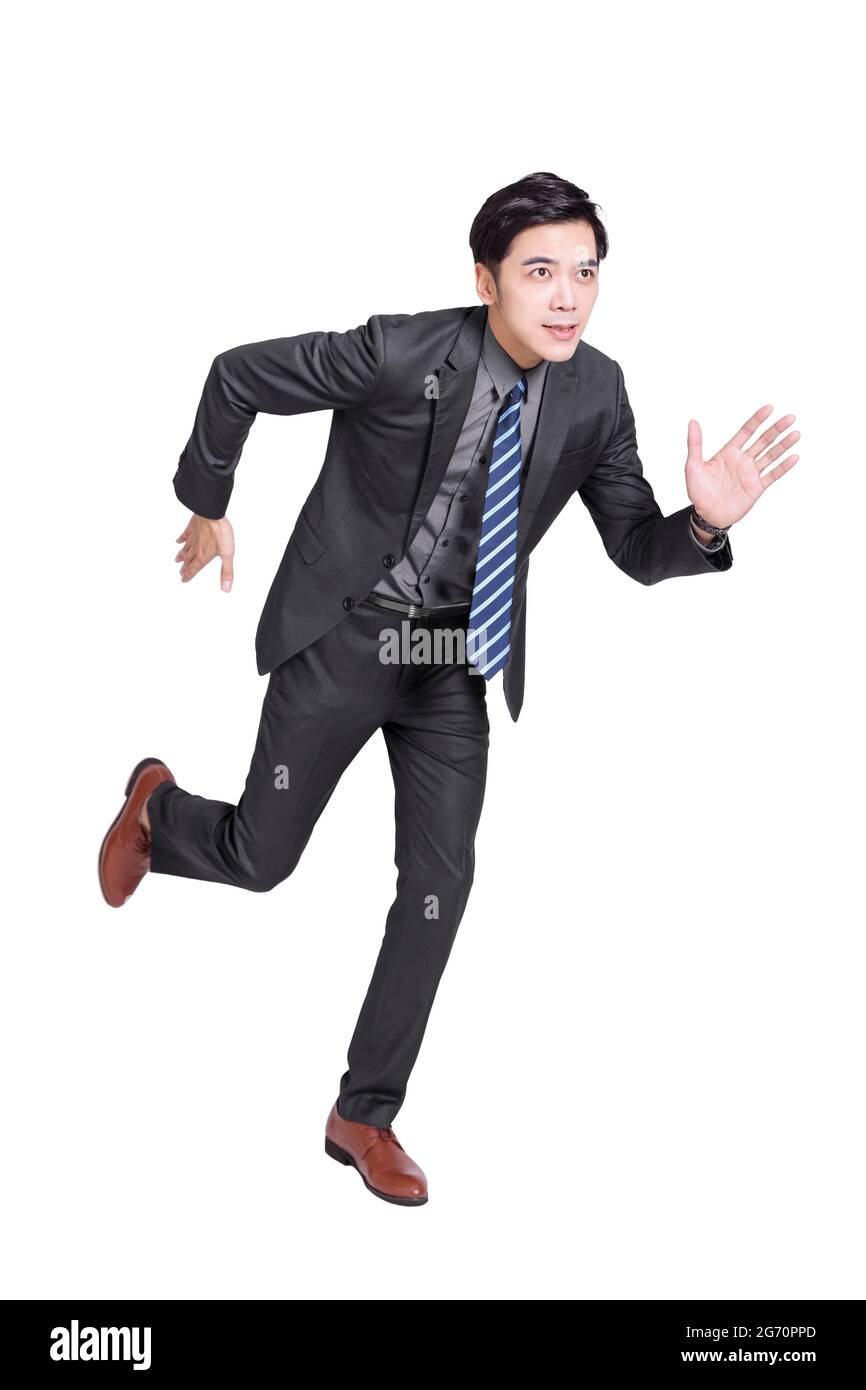 Business man running into distance hi-res stock photography and images ...