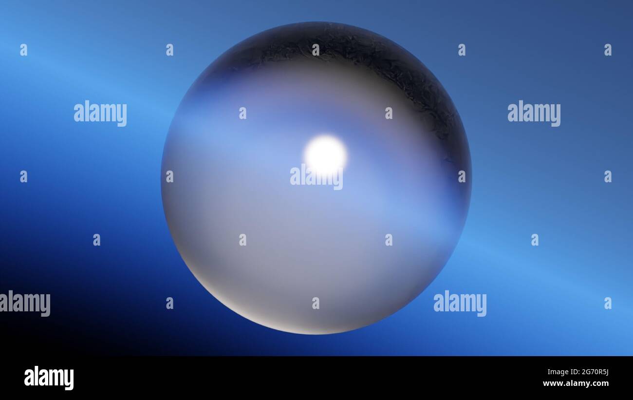 Gray ball on blue gradient background with a diagonal light Stock Photo ...