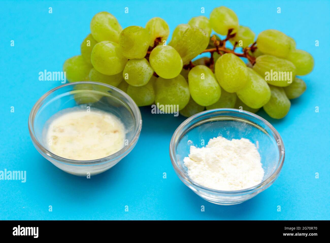 Firming Grape Face made out of green grapes and corn flour to improve ...
