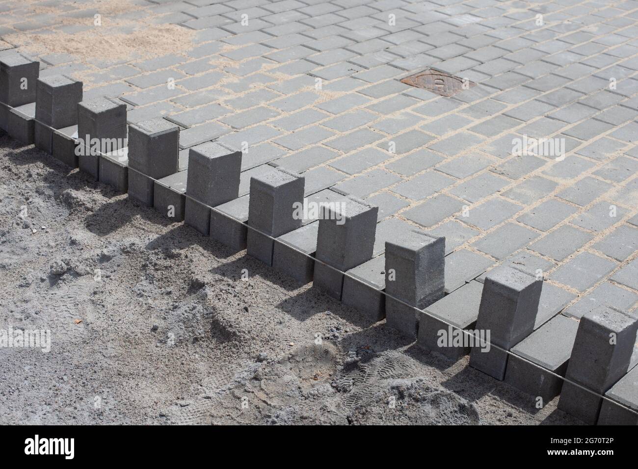 Paving stones in the process Stock Photo - Alamy