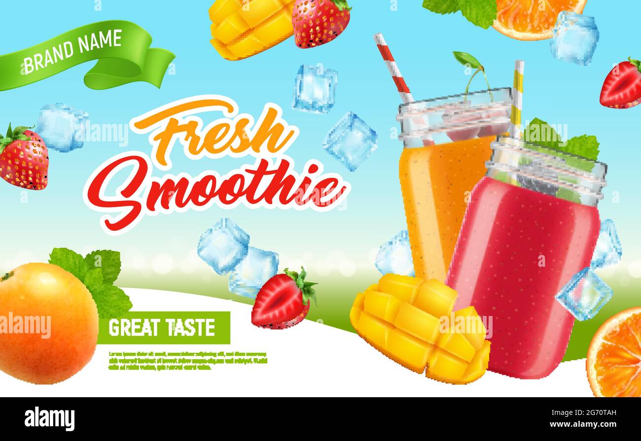 Smoothie splash Stock Vector Images - Alamy