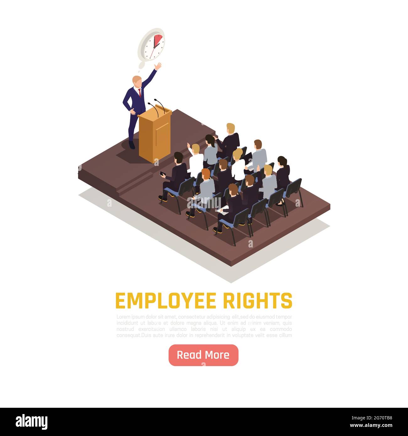 Trade union speaker Stock Vector Images - Alamy