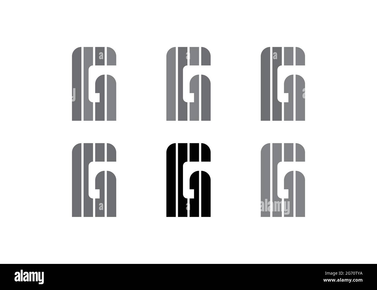 Initial letter g monogram vector vectors hi-res stock photography and ...