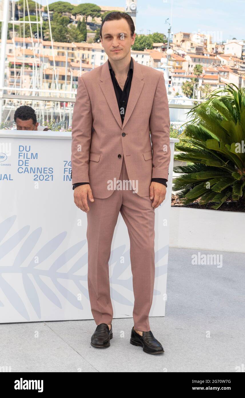 Cannes, France. 09th July, 2021. Franz Rogowski poses at the photocall ...