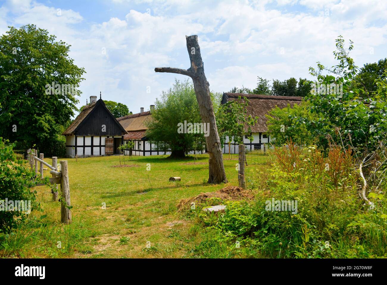 Lyngby, Denmark - July 2021: Old Farm house dates back to the late 17th ...