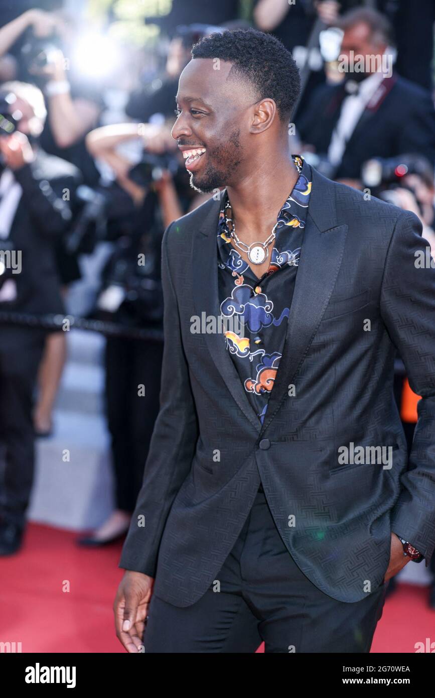 CANNES - JULY 09: Dadju arrives to the premiere of " BENEDETTA " during ...