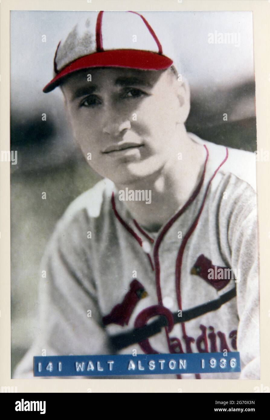 Rare antique photo/card of Walt Alston, who later became the manager of ...