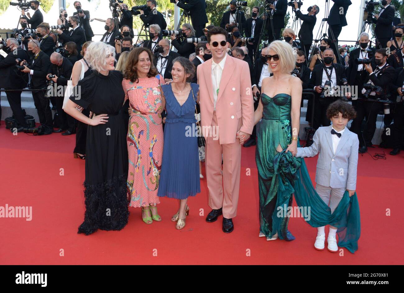 July 9, 2021, CANNES, France: CANNES, FRANCE - JULY 09: Members of cast ...