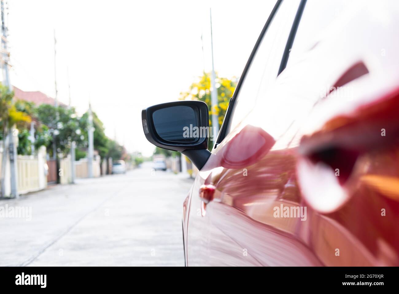 close up car on street automotive roadtrip on sunset background for ...