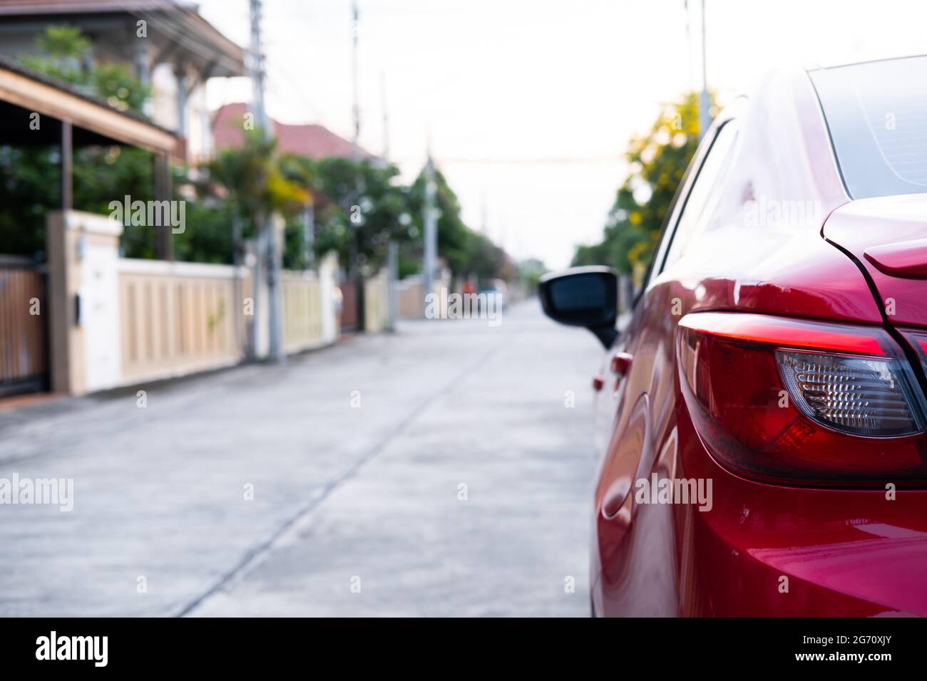 close up car on street automotive roadtrip on sunset background for ...