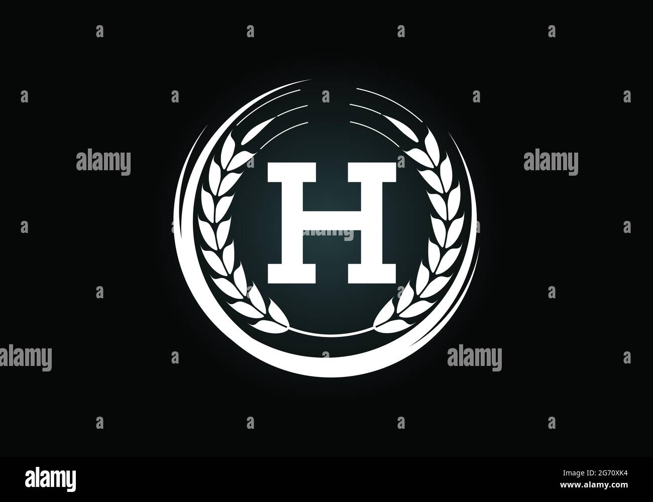 H food logo Stock Vector Images - Alamy