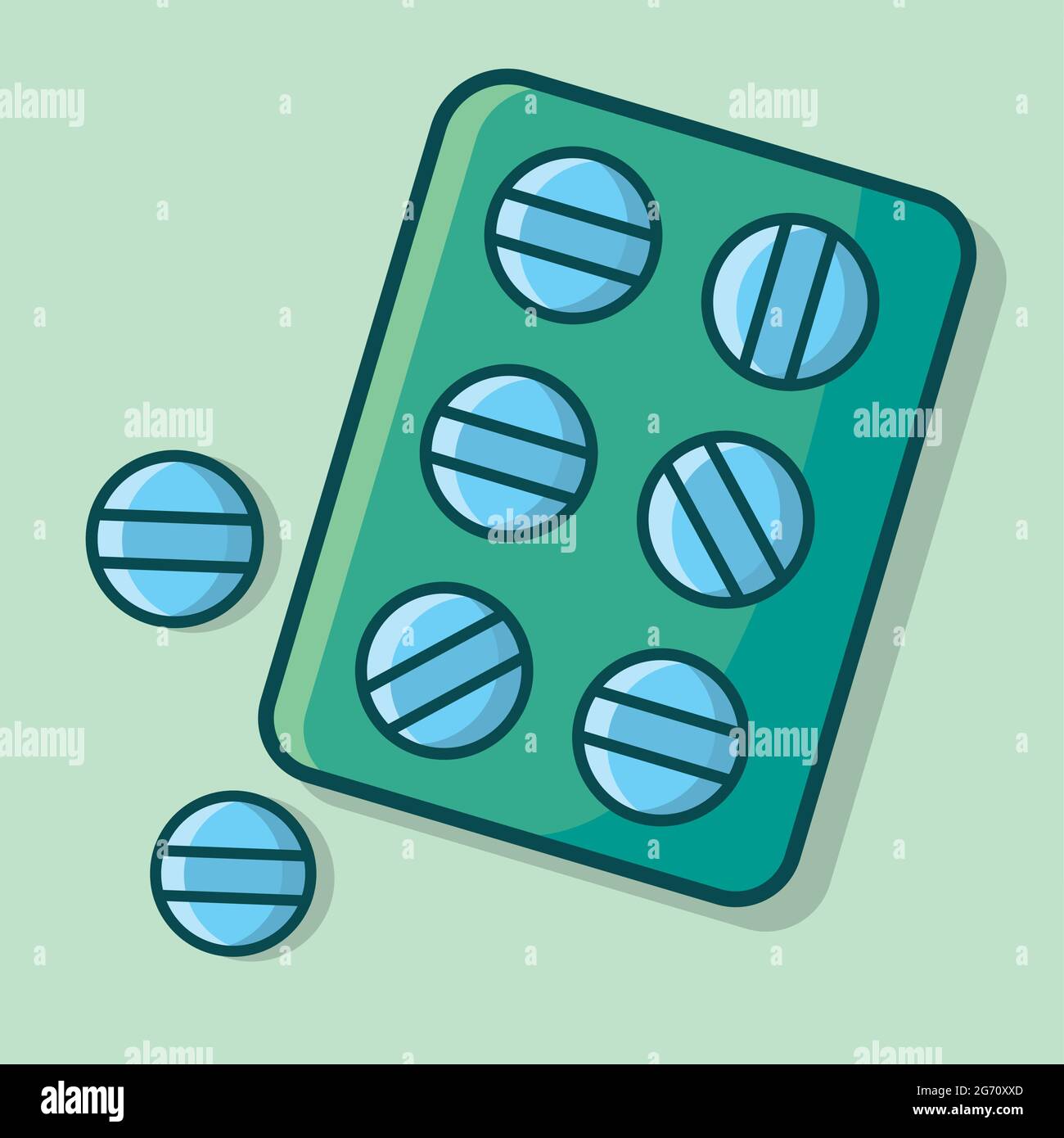 tablet strip for healthcare and medicine concept isolated vector ...