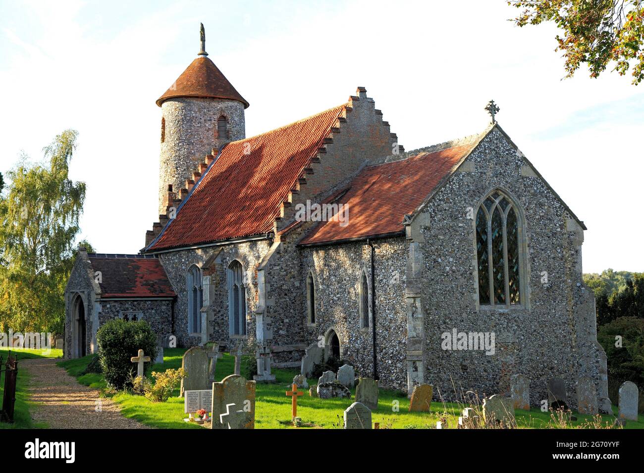 Bawburgh church, Norfolk, round tower, medieval, architecture, 12th ...