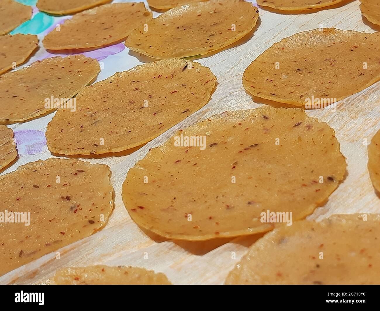 Papad made from rice flour Stock Photo - Alamy