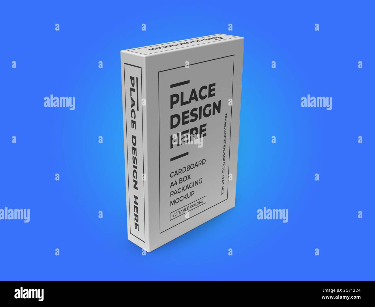 A4 Paper Box 3D Illustration Mockup Scene on Isolated Background Stock ...