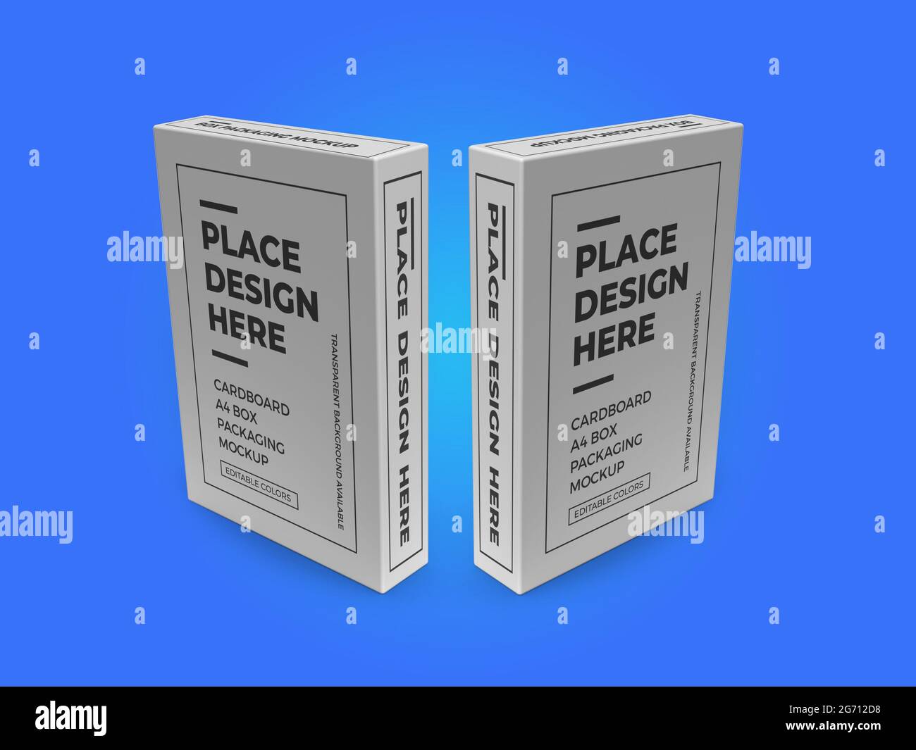 A4 Paper Box 3D Illustration Mockup Scene on Isolated Background Stock ...