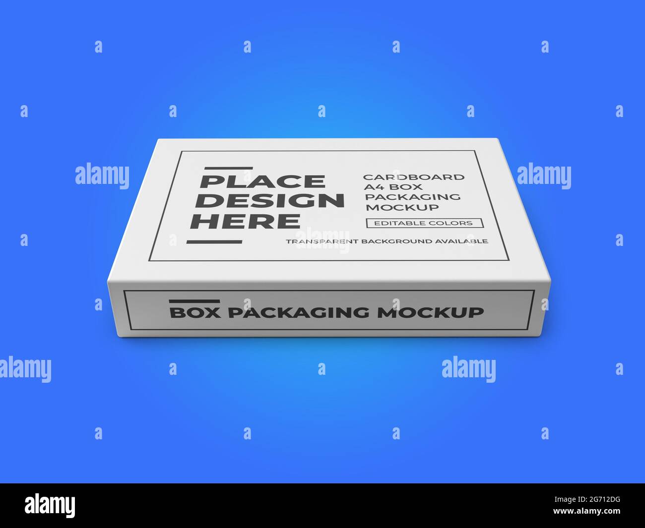 A4 Paper Box 3D Illustration Mockup Scene on Isolated Background Stock ...