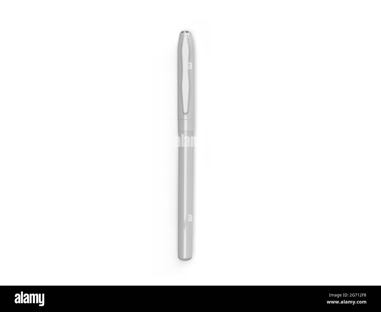 Pen with Cap 3D Illustration Mockup Scene on Isolated Background Stock ...