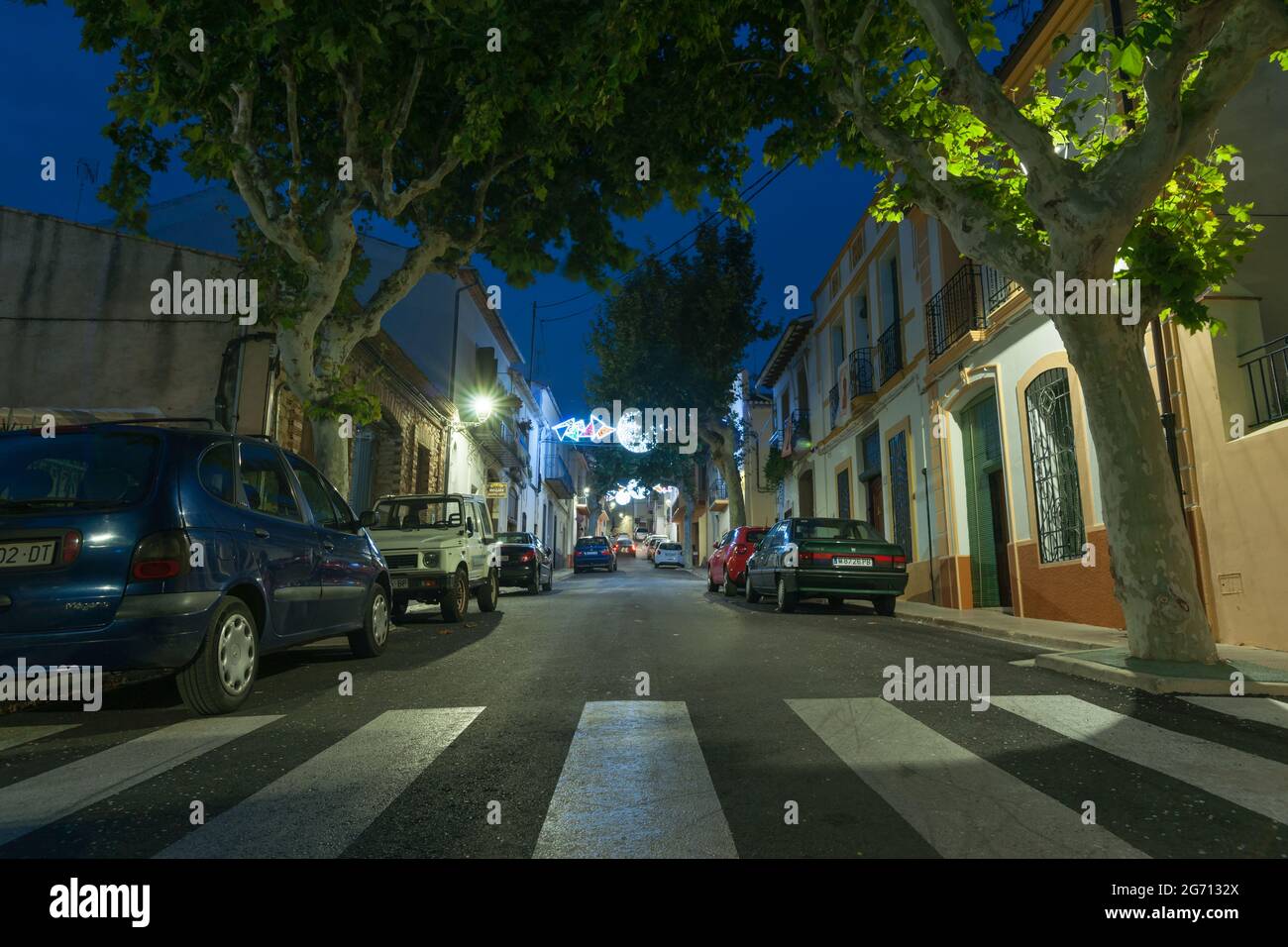Parcent Spain - August 16 2016; Holiday decoration at the streets of ...